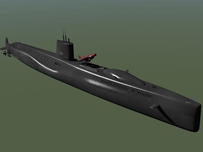 USS HALIBUT SSGN587 3D Model .max .obj .3ds .c4d .lwo .lw .lws .ma .mb ...