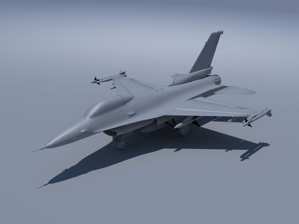 F16 32C 3D Model .max .obj .3ds .c4d .lwo .lw .lws .ma .mb - CGTrader.com