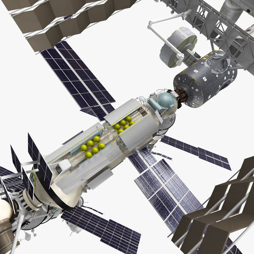 Realistic International Space Station 3D Model .max .obj .3ds .fbx .c4d ...