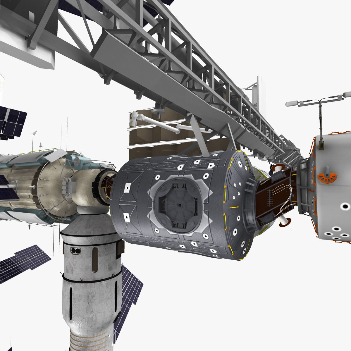 Realistic International Space Station 3D Model .max .obj .3ds .fbx .c4d ...