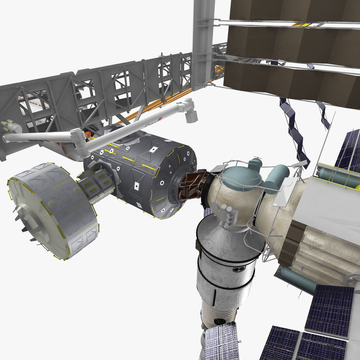 Realistic International Space Station 3D Model .max .obj .3ds .fbx .c4d ...