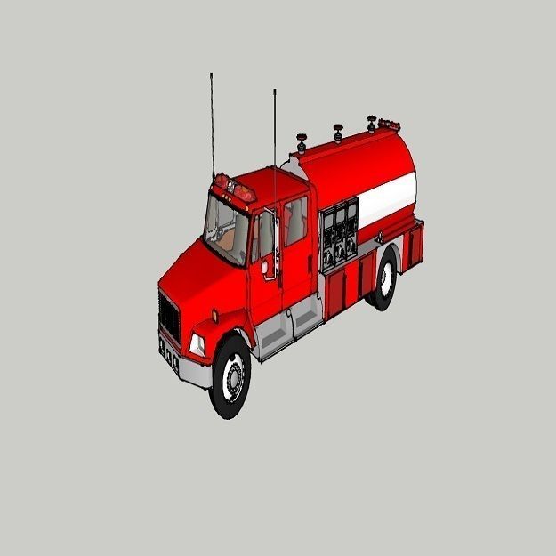 fire tanker free 3D model | CGTrader