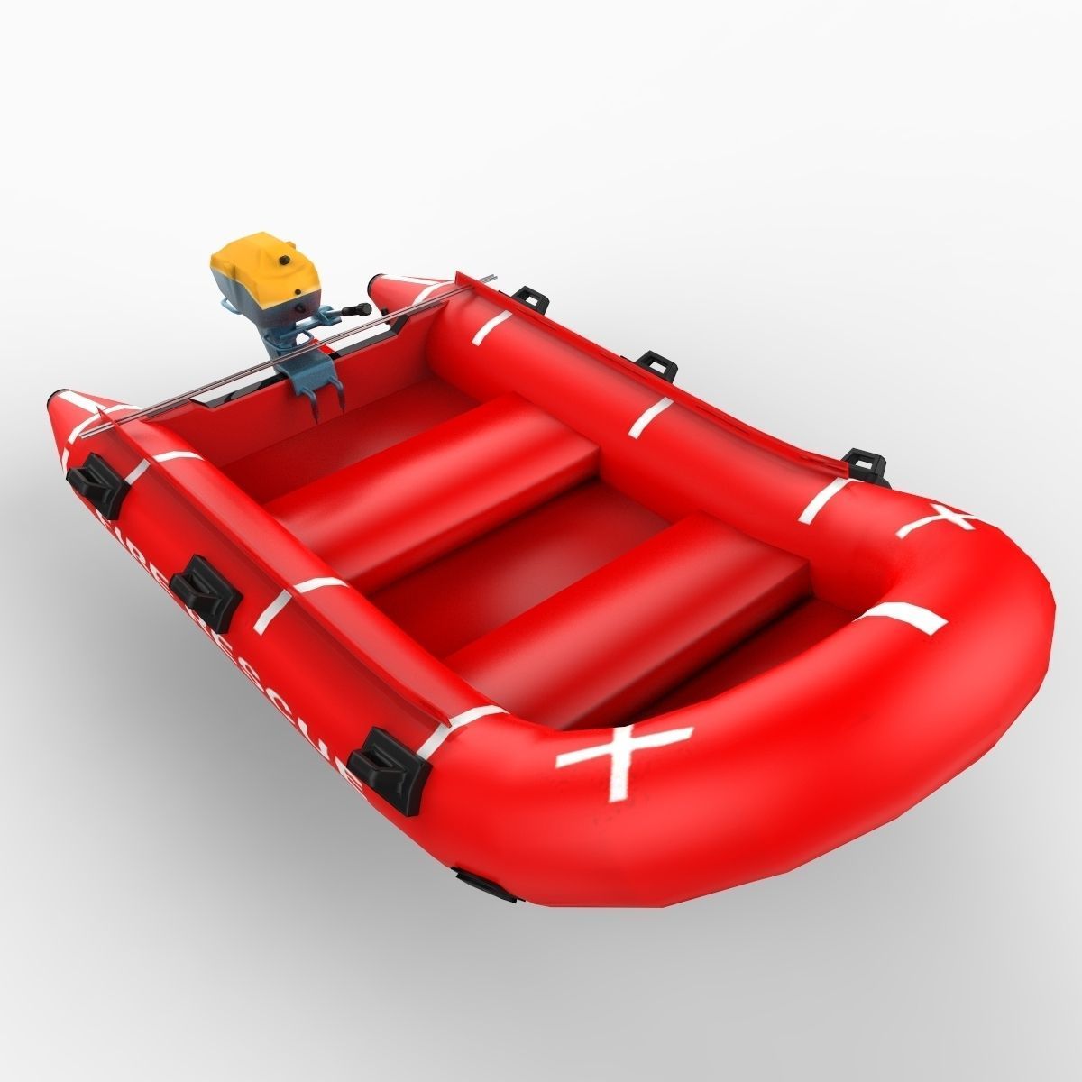 Rescue Raft 3D Model .max .obj .3ds .c4d .lwo .lw .lws .ma .mb ...