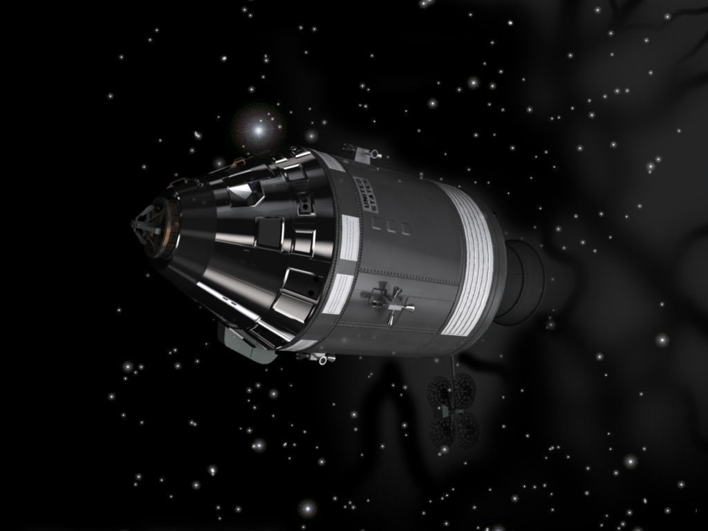 Apollo 13 Service and Lunar Modules 3D Model .max .obj .3ds .c4d .lwo ...