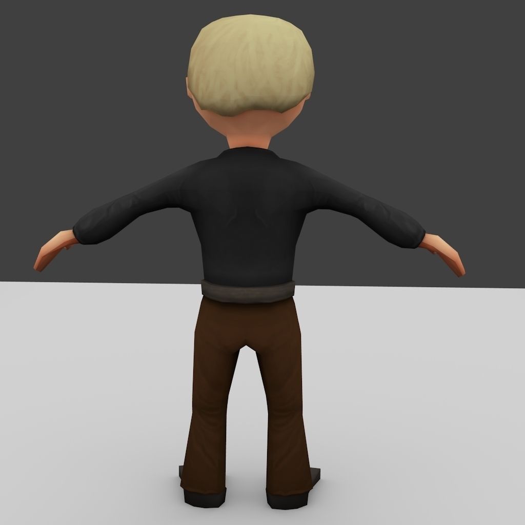 3D model Low Poly Toon Male Character - Hand-Painted and Rigged VR / AR ...