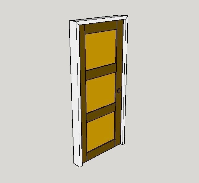 Solid Door Panel 3D model | CGTrader