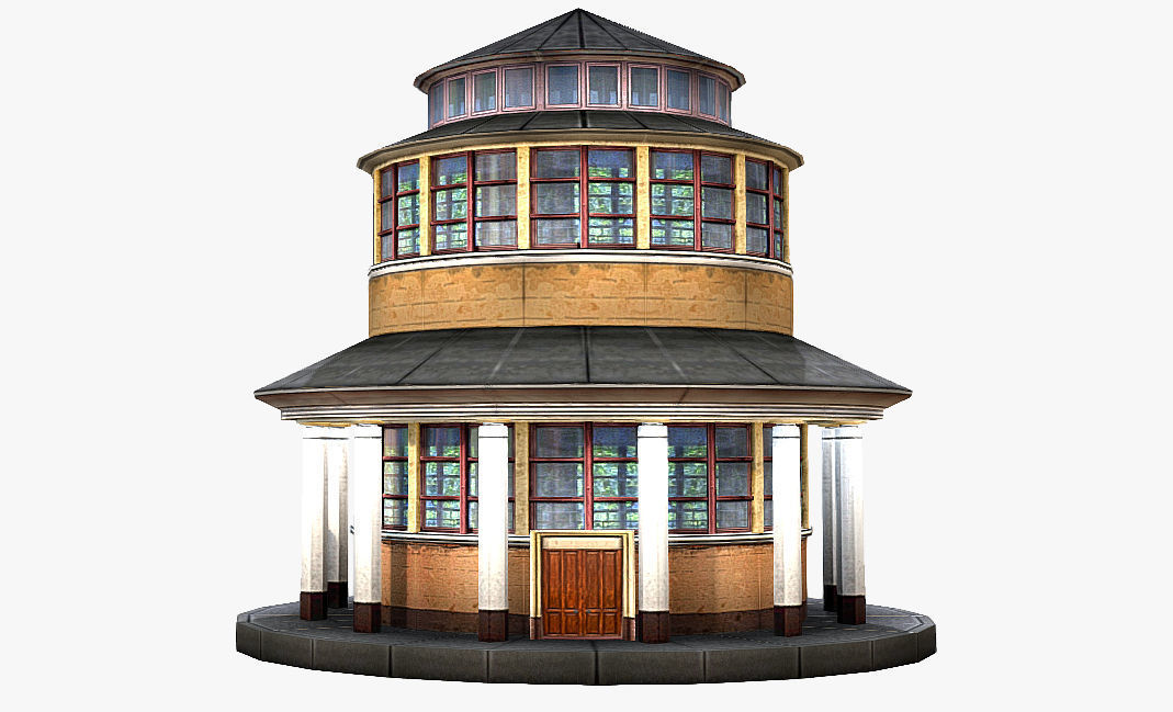 3D model Round Building VR / AR / low-poly | CGTrader