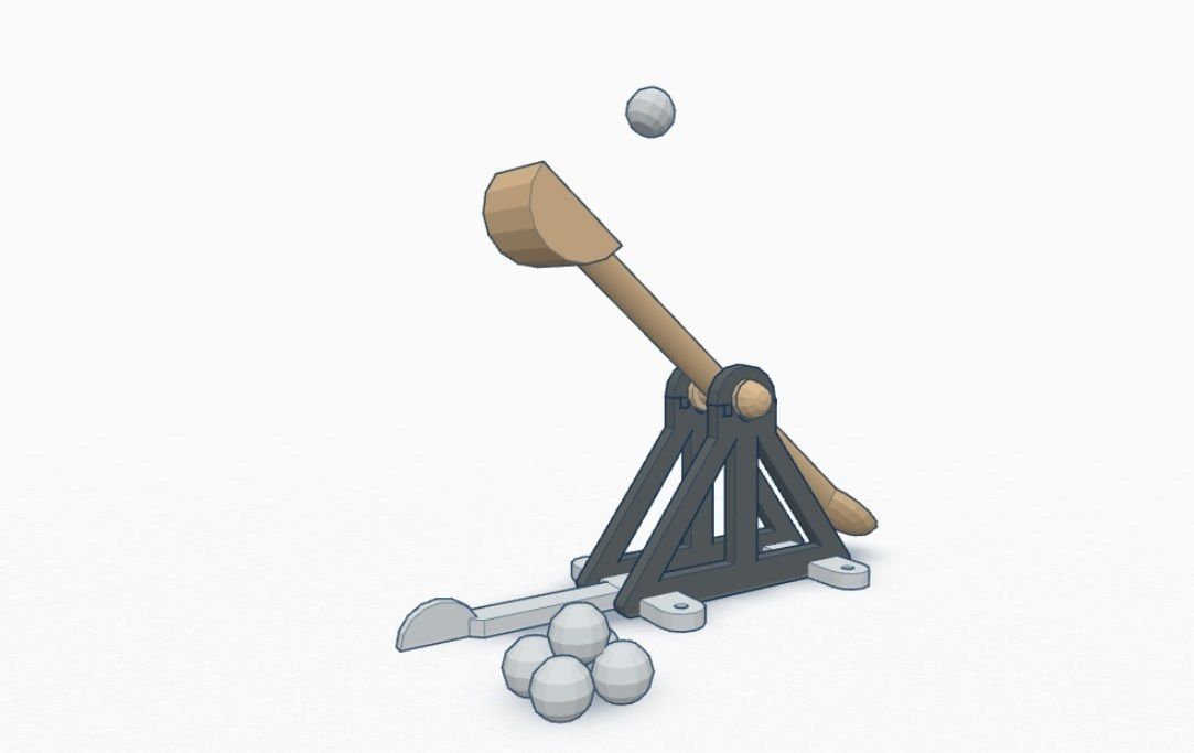 Desktop Catapult 3D Model 3D printable .stl - CGTrader.com