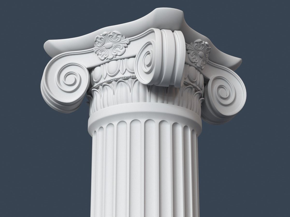 Ionic Column 004 3D Model .max .obj .fbx .ma .mb - CGTrader.com