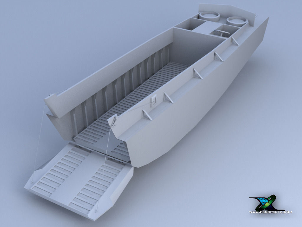 Higgins Boat LCVP 3D Model .max .obj .3ds .c4d .lwo .lw .lws .ma .mb ...