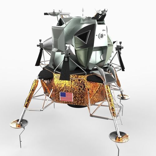 Apollo Lunar Module spacecraft 3D Model .max .obj .3ds .c4d .lwo .lw ...