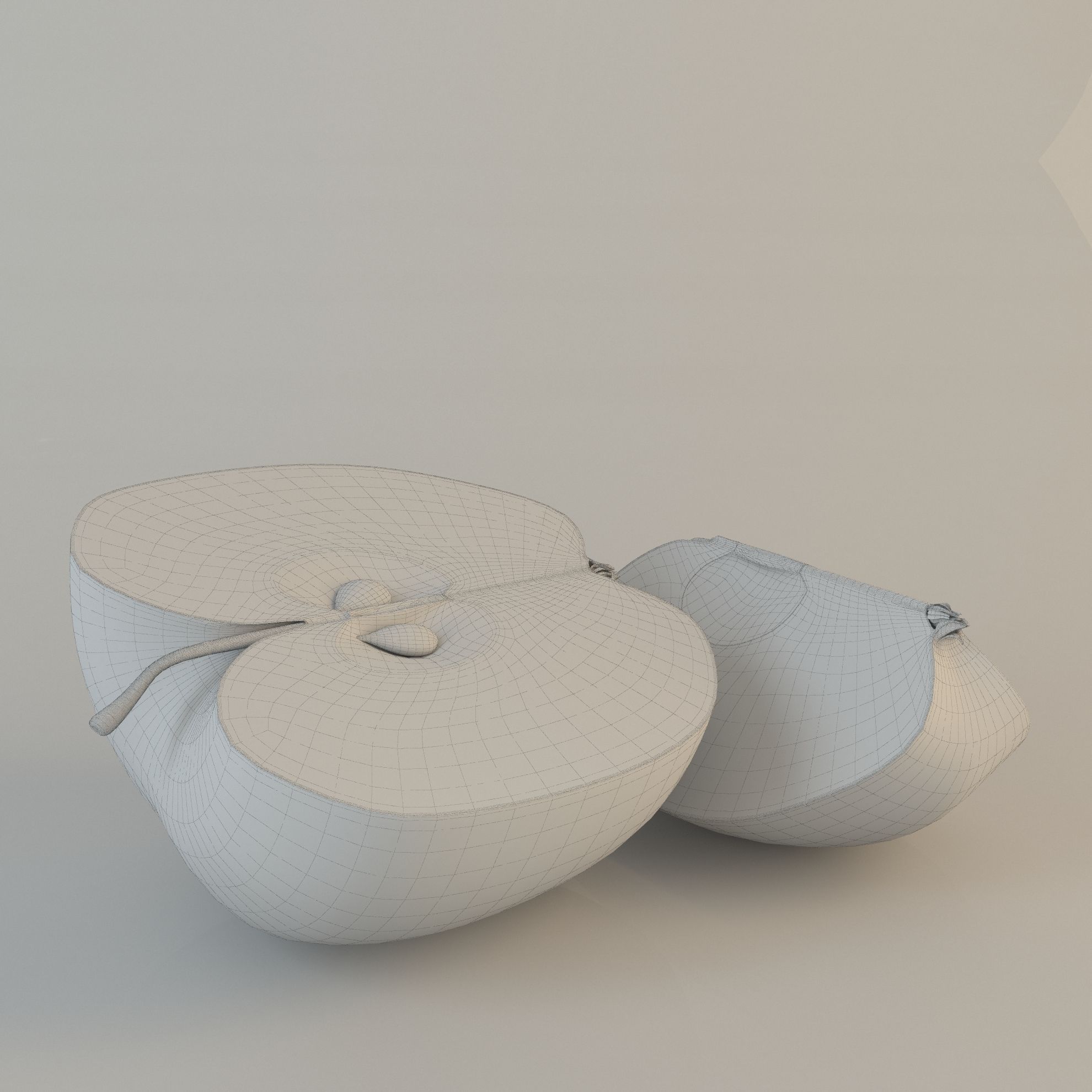 Apple Sliced 3D model | CGTrader