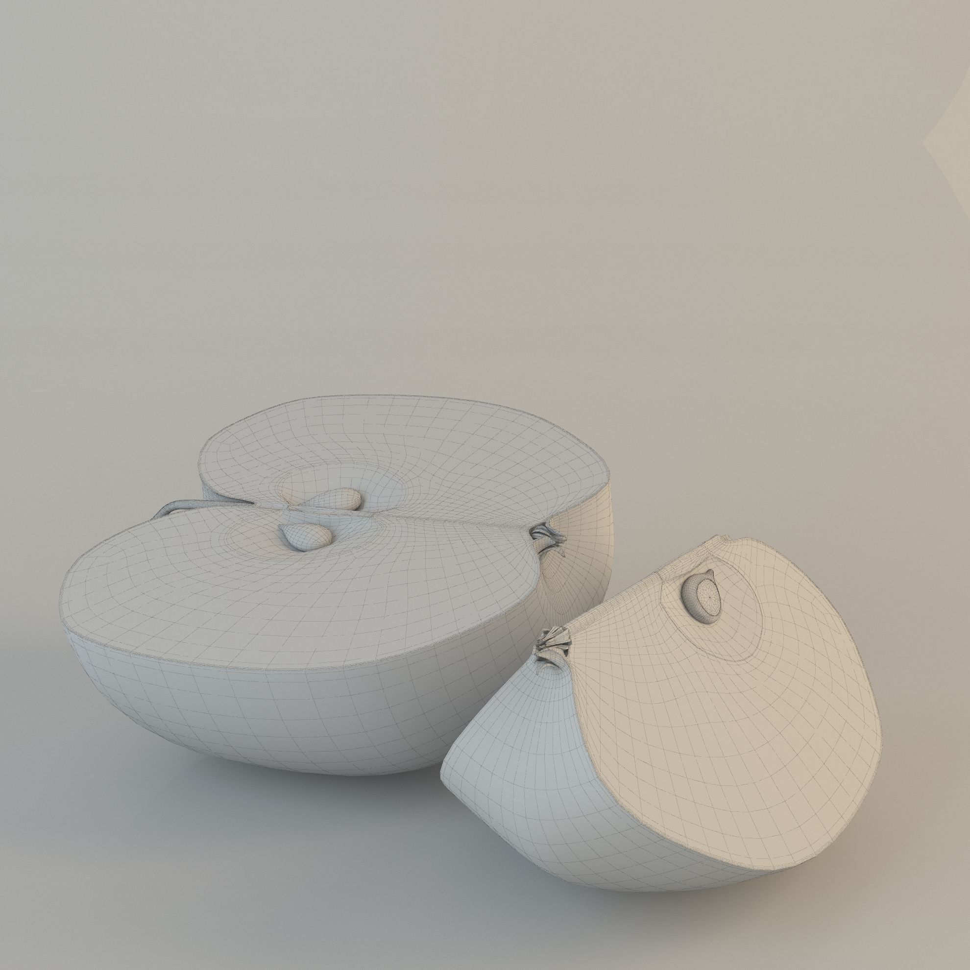 Apple Sliced 3D model | CGTrader