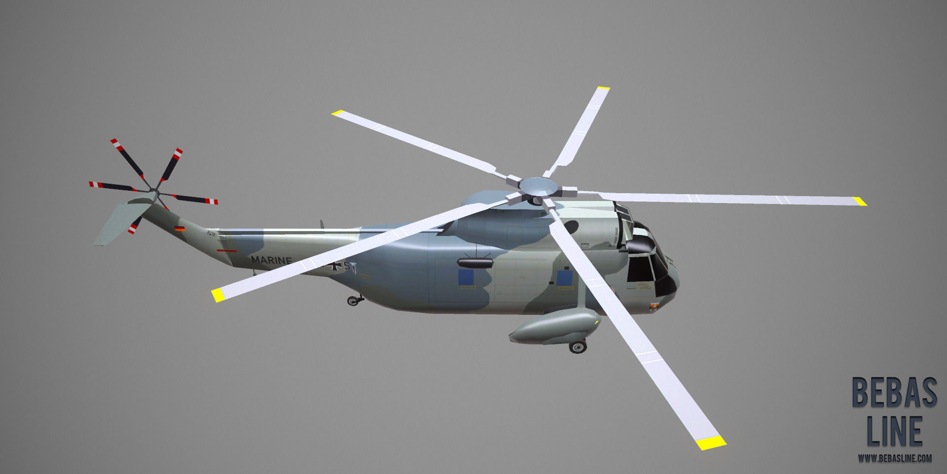 Lowpoly SH-3 Sea King Germany 3D model | CGTrader