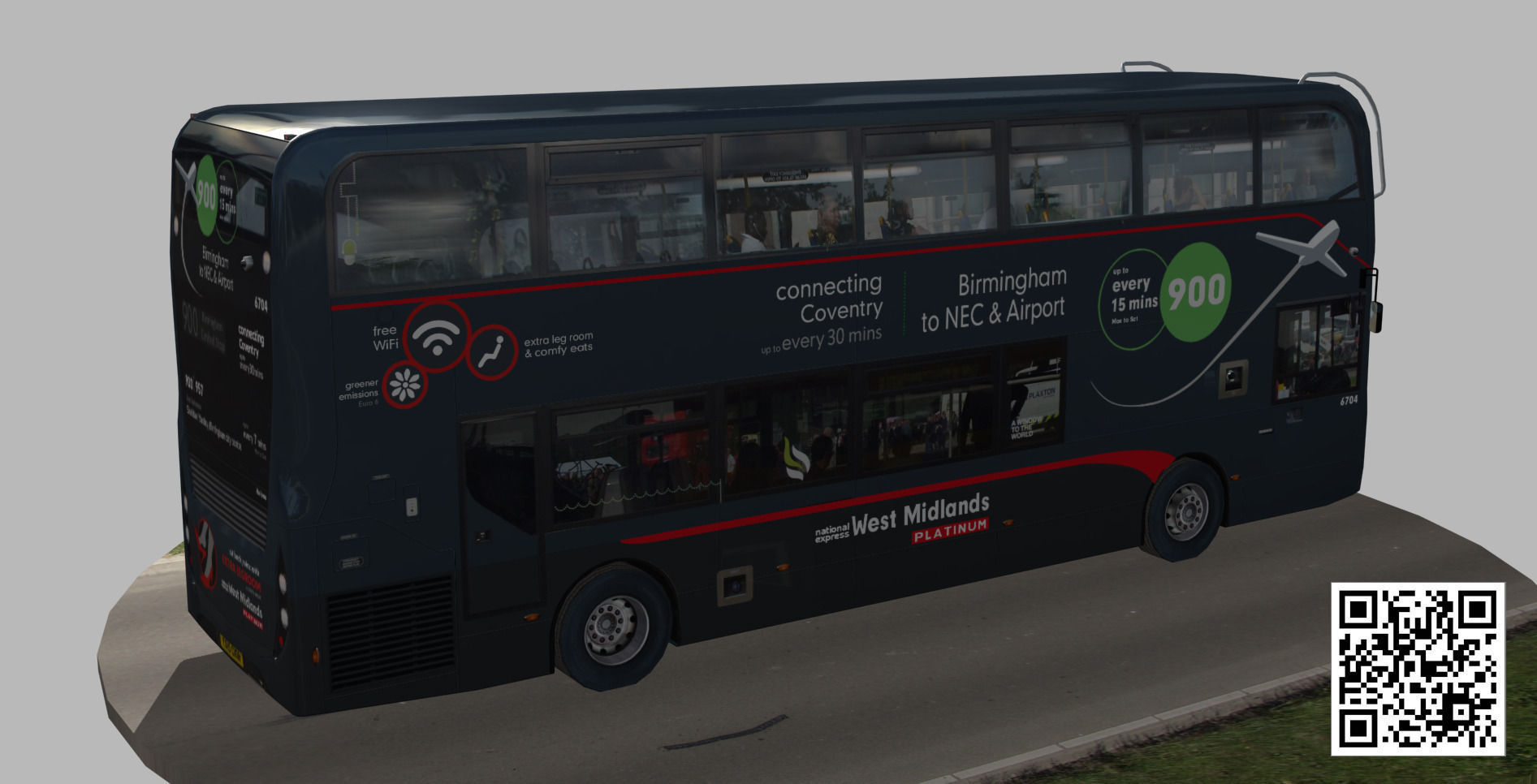 Alexander Dennis Enviro 400 MMC West Midla... 3D Model Game ready ...