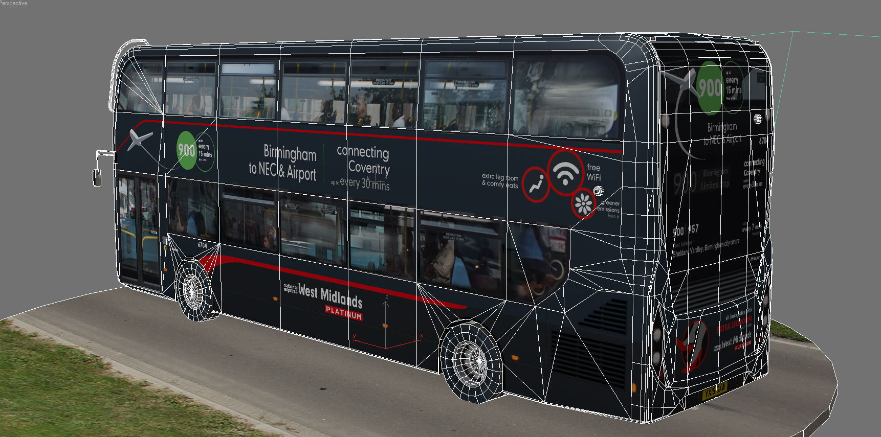 Alexander Dennis Enviro 400 MMC West Midla... 3D Model Game ready ...