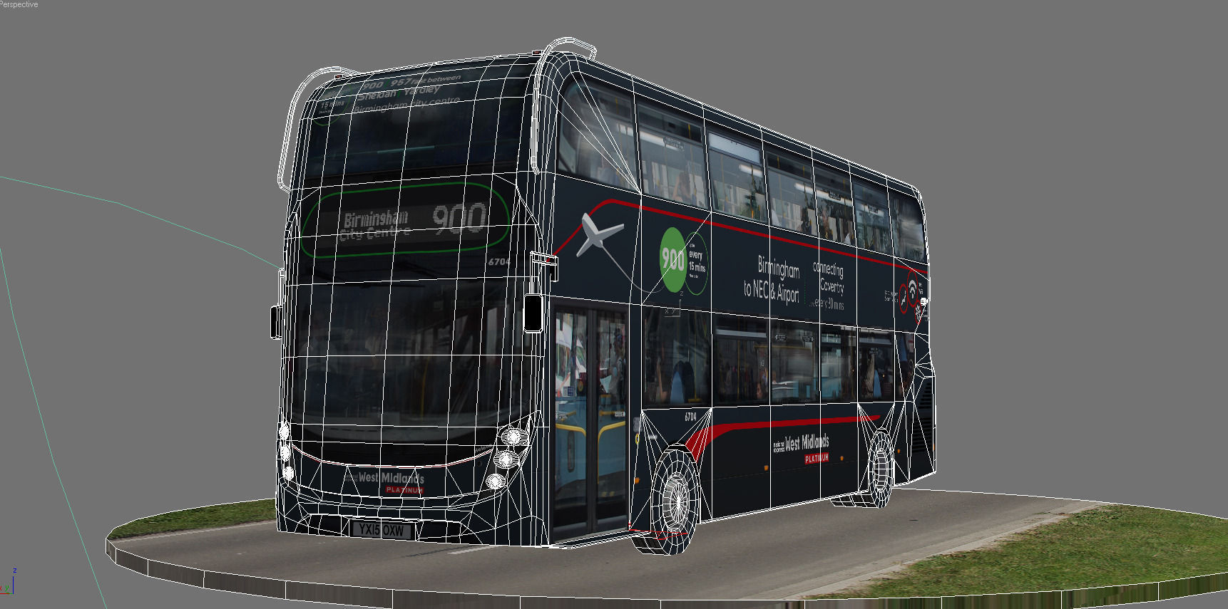 Alexander Dennis Enviro 400 MMC West Midla... 3D Model Game ready ...