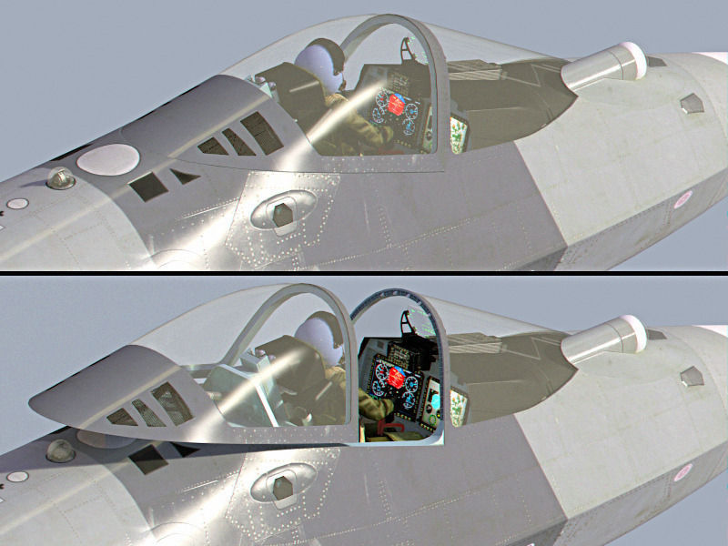 3D model Sukhoi T-57 PAK-FA stealth fighter jet VR / AR / low-poly ...