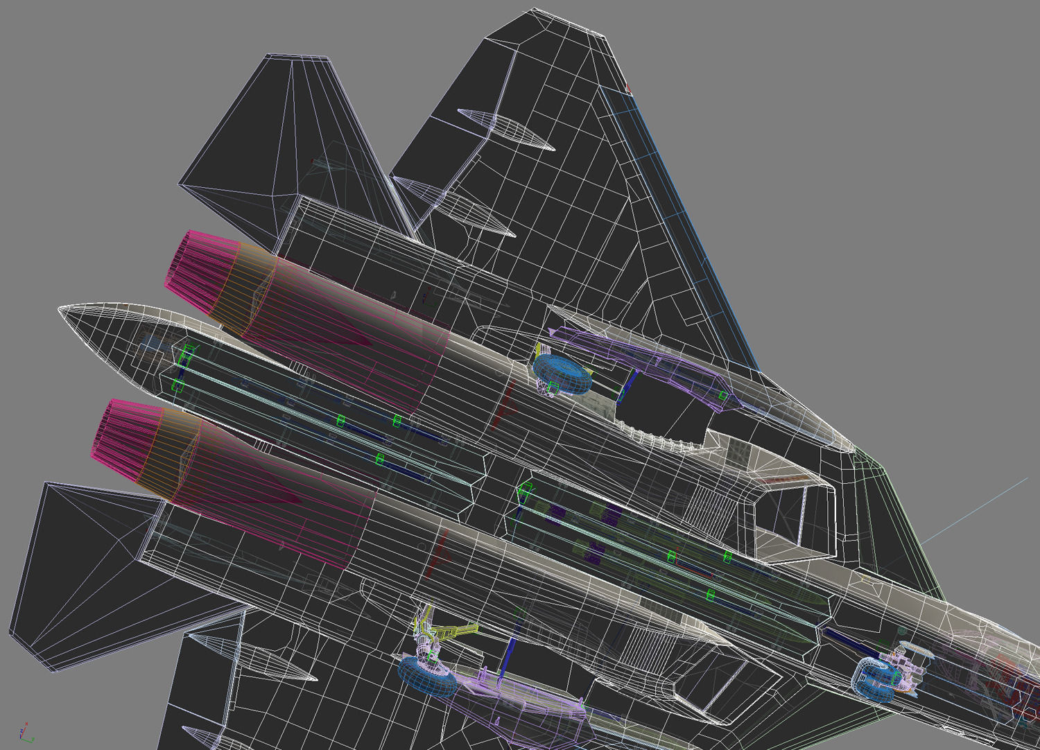 3D model Sukhoi T-57 PAK-FA stealth fighter jet VR / AR / low-poly ...