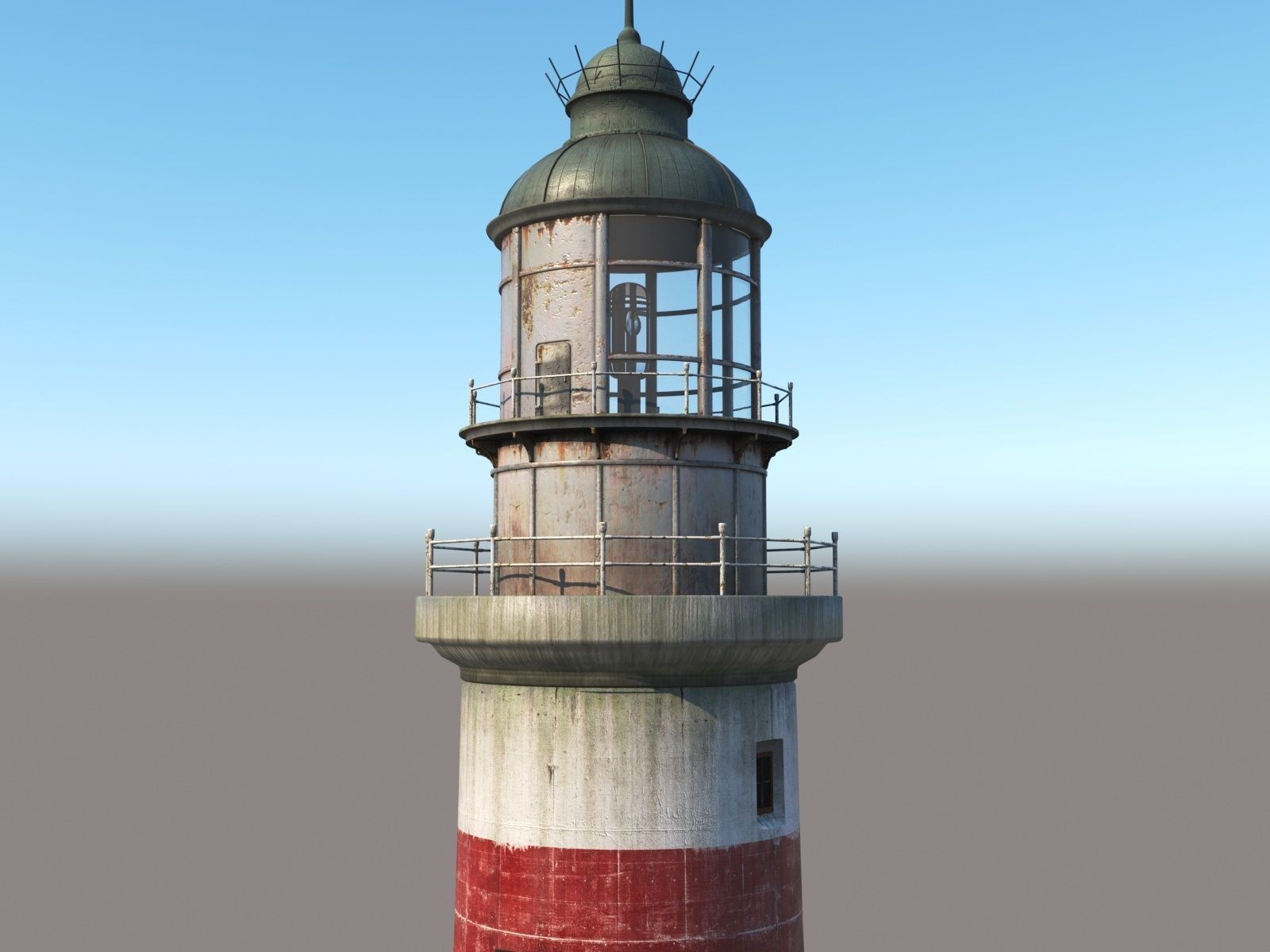 Lighthouse with stripes 3D model | CGTrader