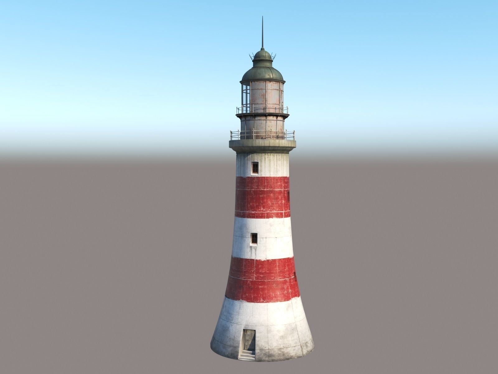 Lighthouse with stripes 3D model | CGTrader