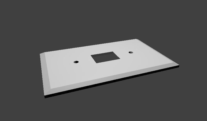 Standard light switch cover free 3D Model 3D printable .stl .blend ...