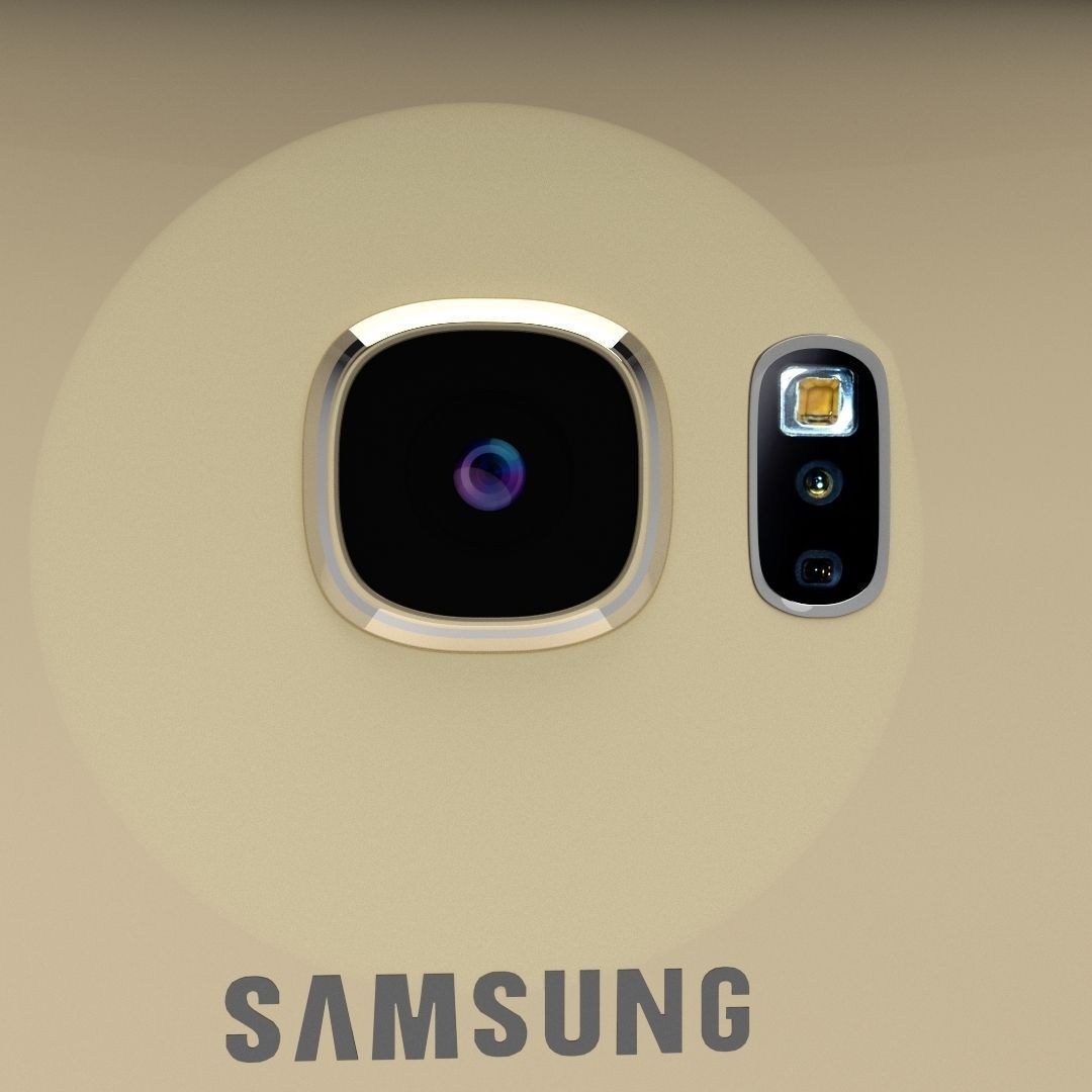 Samsung Galaxy S6 Edge Plus Gold Platinum 3D model | CGTrader