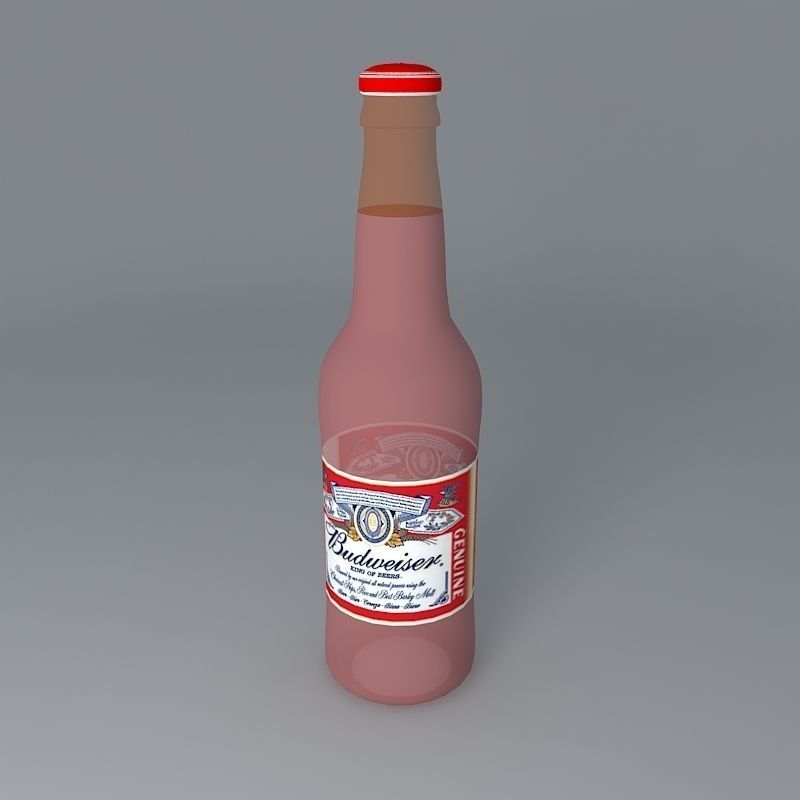 Budweiser beer bottle free 3D model | CGTrader