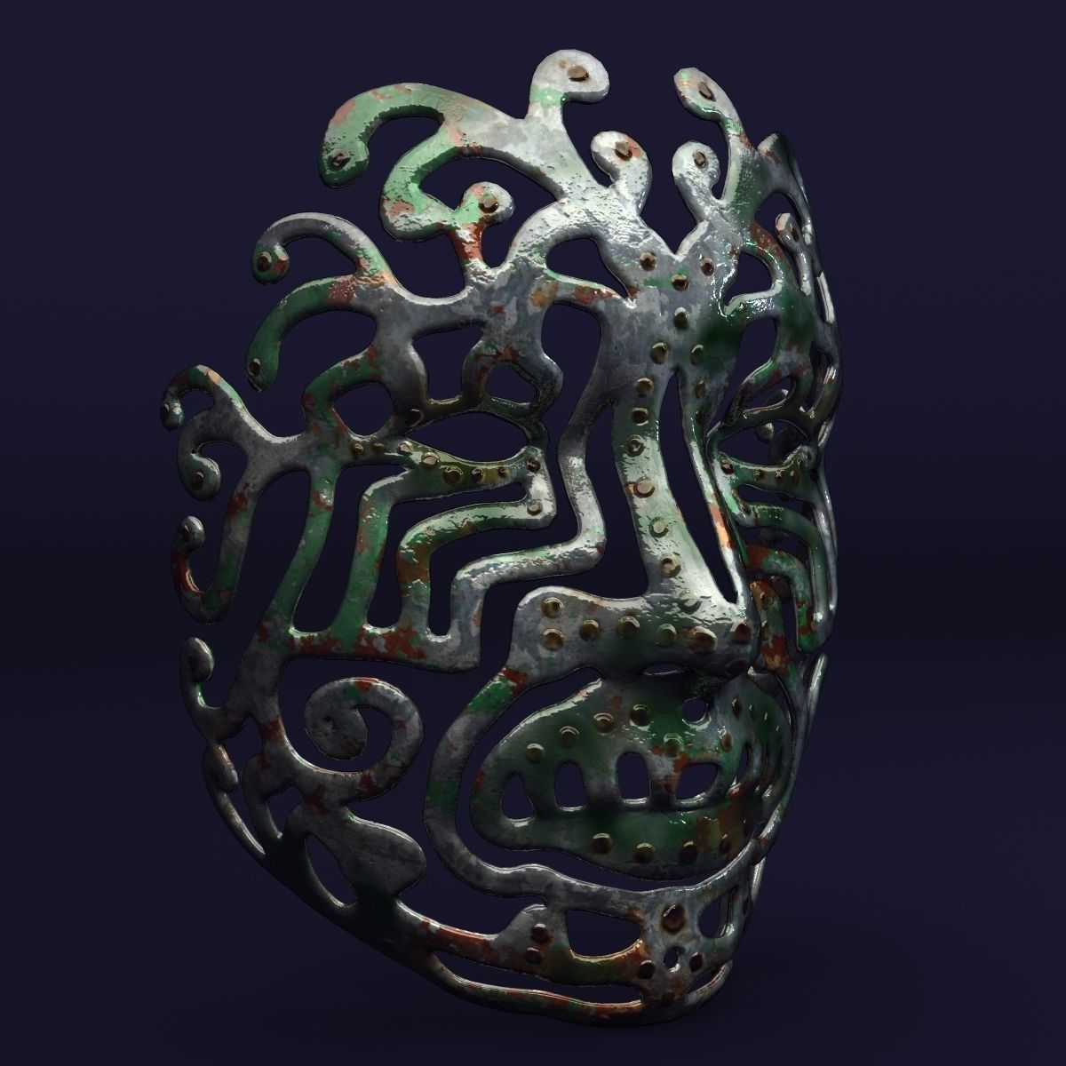 Tribal Metal Mask 3D model | CGTrader