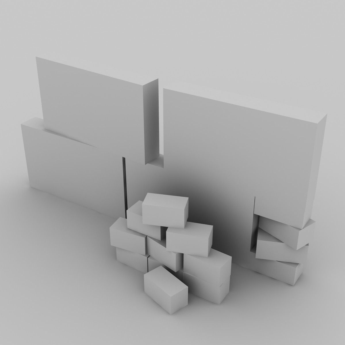 Brick Wall Elements 3D model | CGTrader