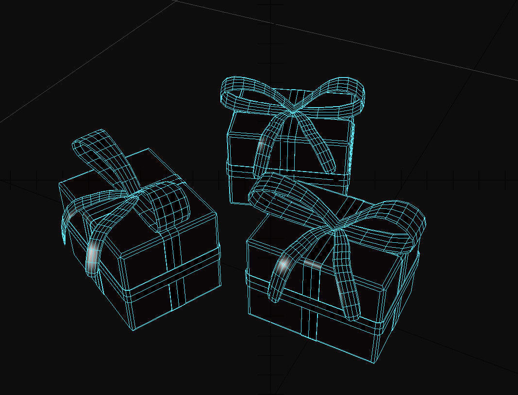 Gift low poly boxes with bows 3D model | CGTrader