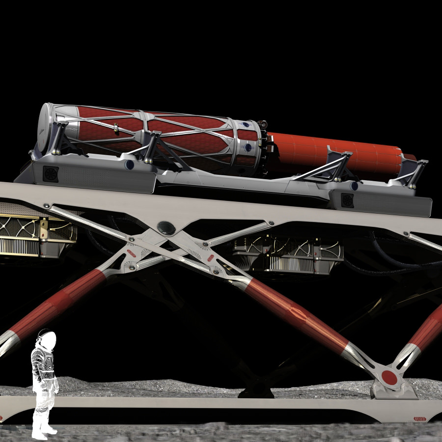 Circum Lunar Accelerator Rail 3D model animated rigged | CGTrader