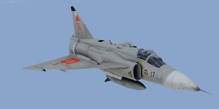 3D model JA 37D Viggen VR / AR / low-poly | CGTrader