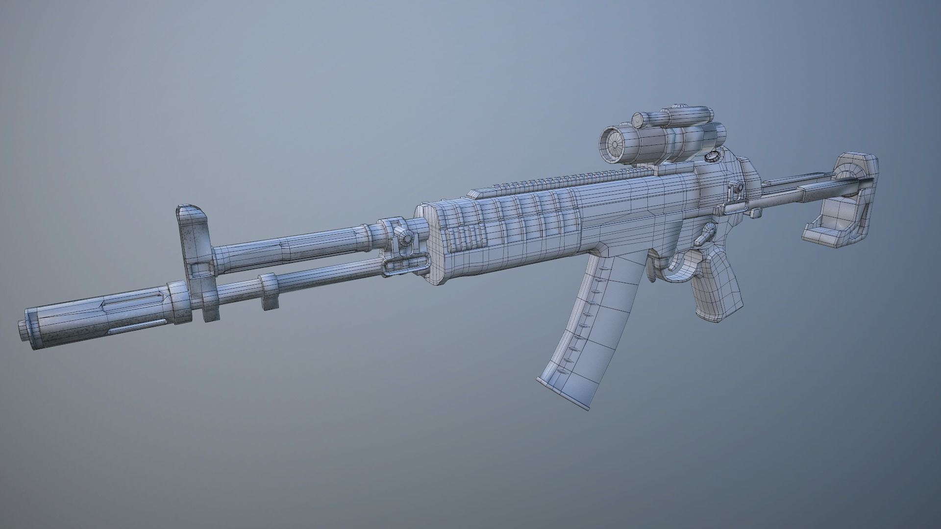 3D model Russian modern weapon AEK A545 VR / AR / low-poly | CGTrader