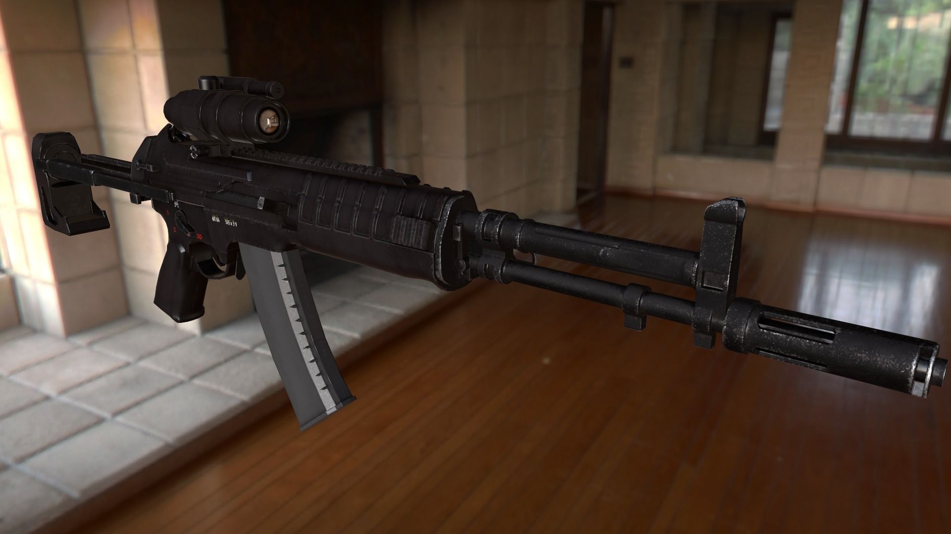 3D model Russian modern weapon AEK A545 VR / AR / low-poly | CGTrader