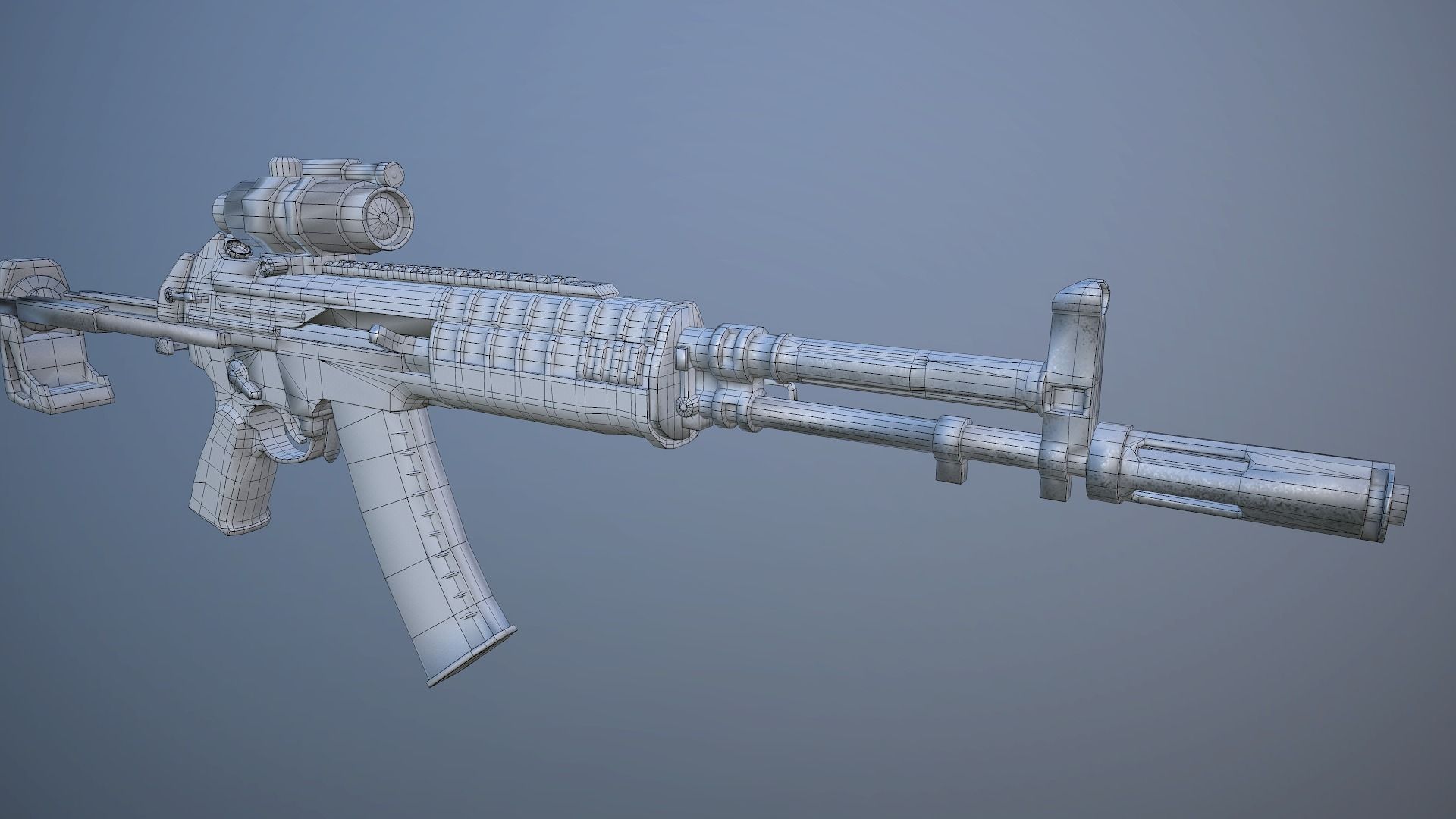3D model Russian modern weapon AEK A545 VR / AR / low-poly | CGTrader