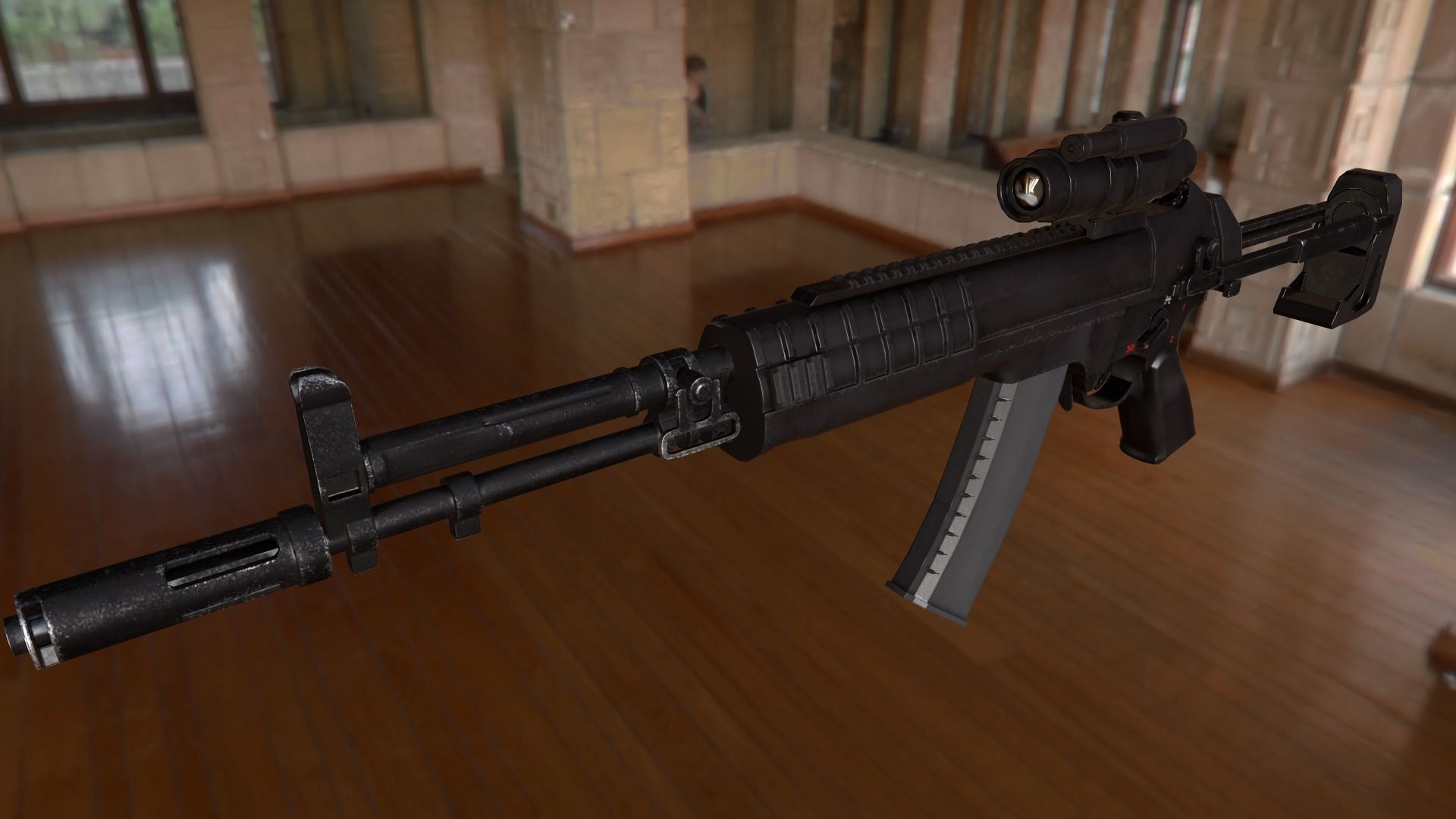 3D model Russian modern weapon AEK A545 VR / AR / low-poly | CGTrader