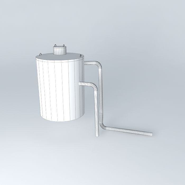 Cistern metal water tank free 3D model | CGTrader