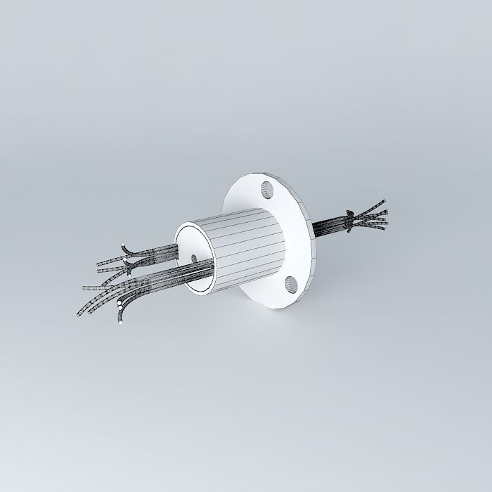 Slip Ring with Flange - 22mm diameter, 12 wires, max 240V @ 2A free 3D ...