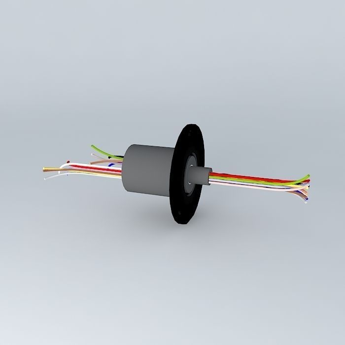 Slip Ring with Flange - 22mm diameter, 12 ... free 3D Model .max .obj ...
