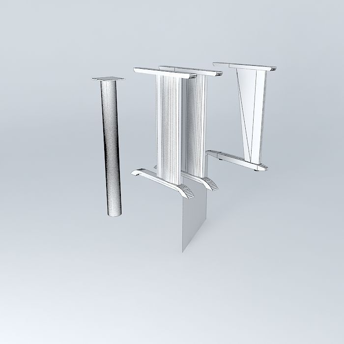 DESK/WORKSTATION METAL LEGS-720mmH free 3D model | CGTrader