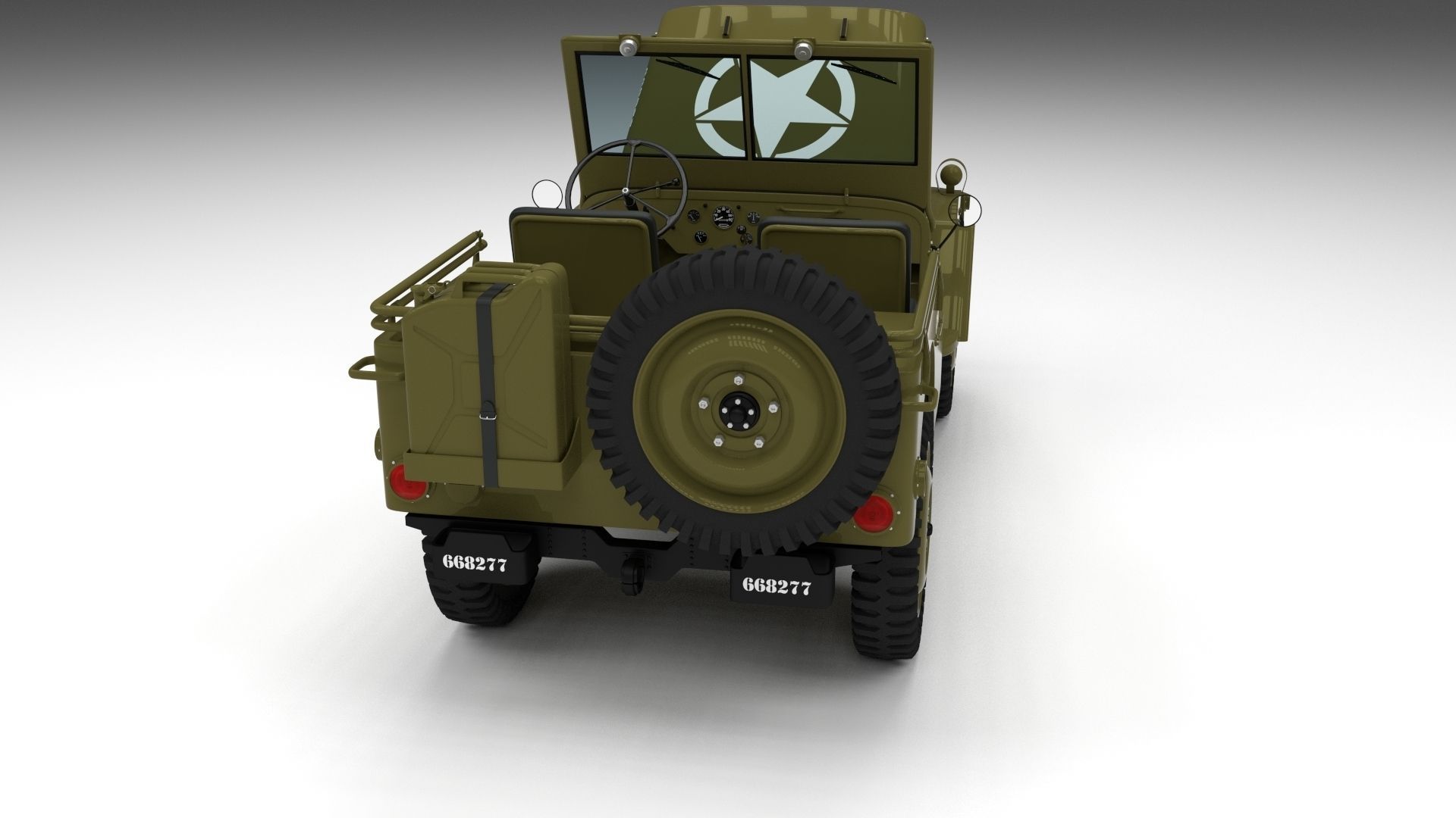 Full w chassis Jeep Willys MB Military 3D model | CGTrader