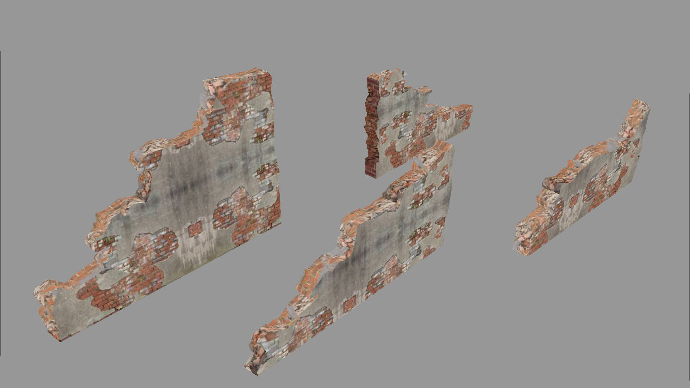 Crash wall free 3D Model Game ready .obj .fbx .ma .mb - CGTrader.com