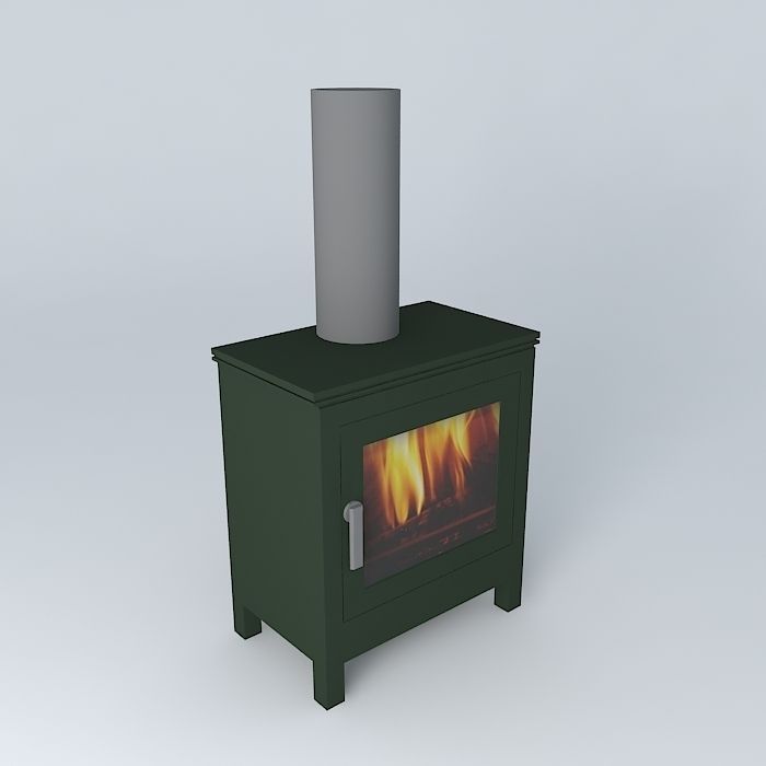 Wood fire burner 3D model | CGTrader