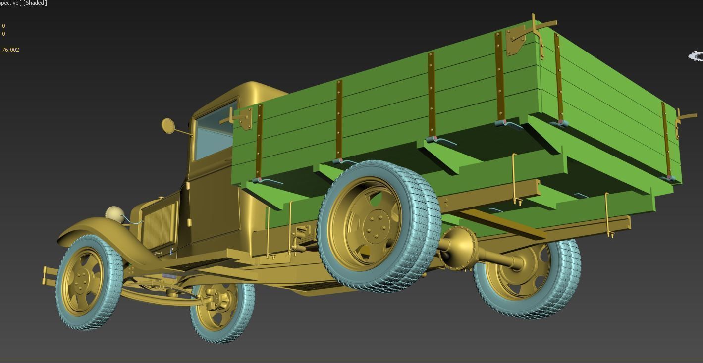 GAZ AA free 3D model | CGTrader