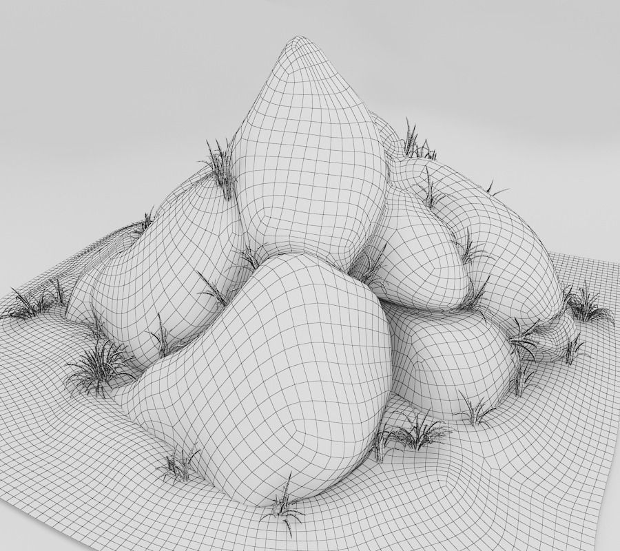 3D model stones for landscape VR / AR / low-poly | CGTrader