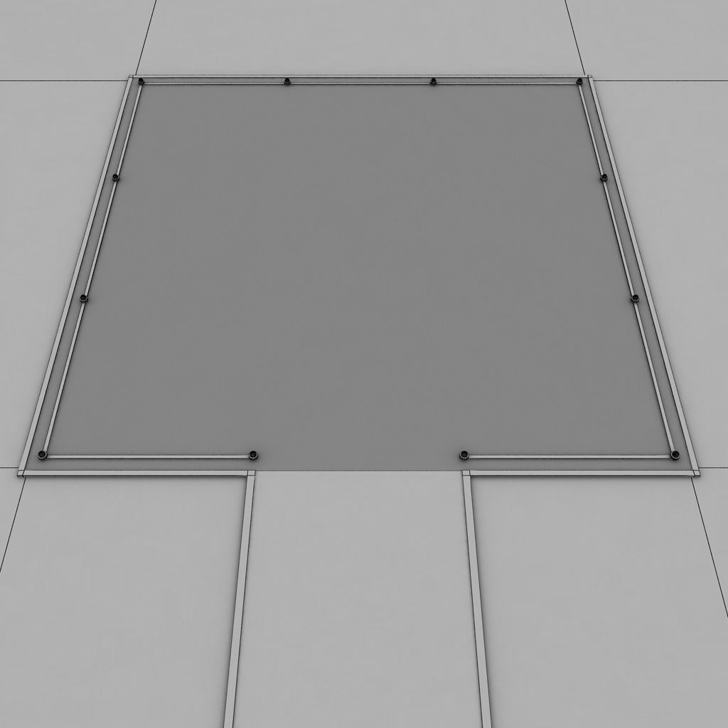 Helipad square ground 3D model | CGTrader