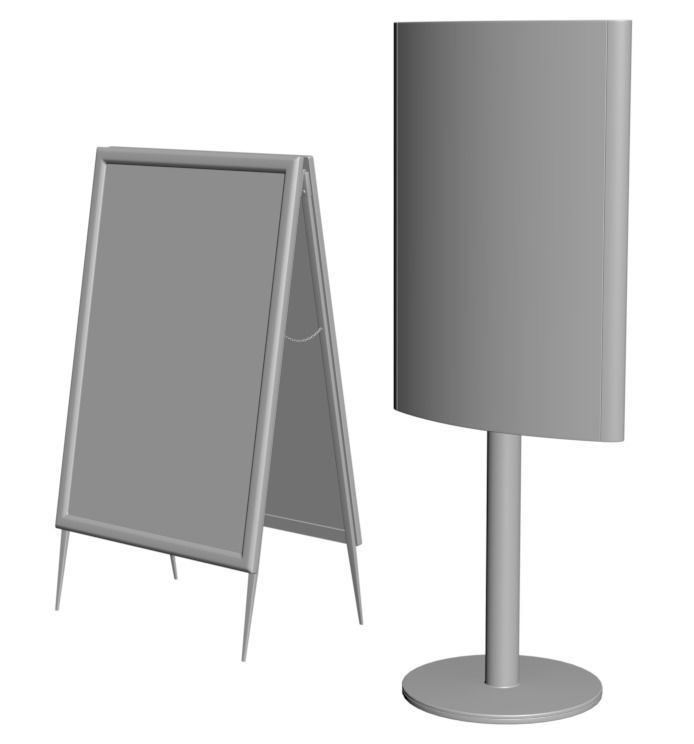 Stands for posters and advertisements 3D model | CGTrader