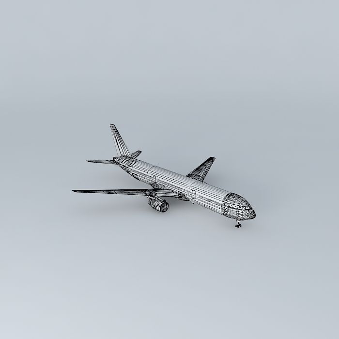 Template - Boeing 767-300 free 3D model | CGTrader