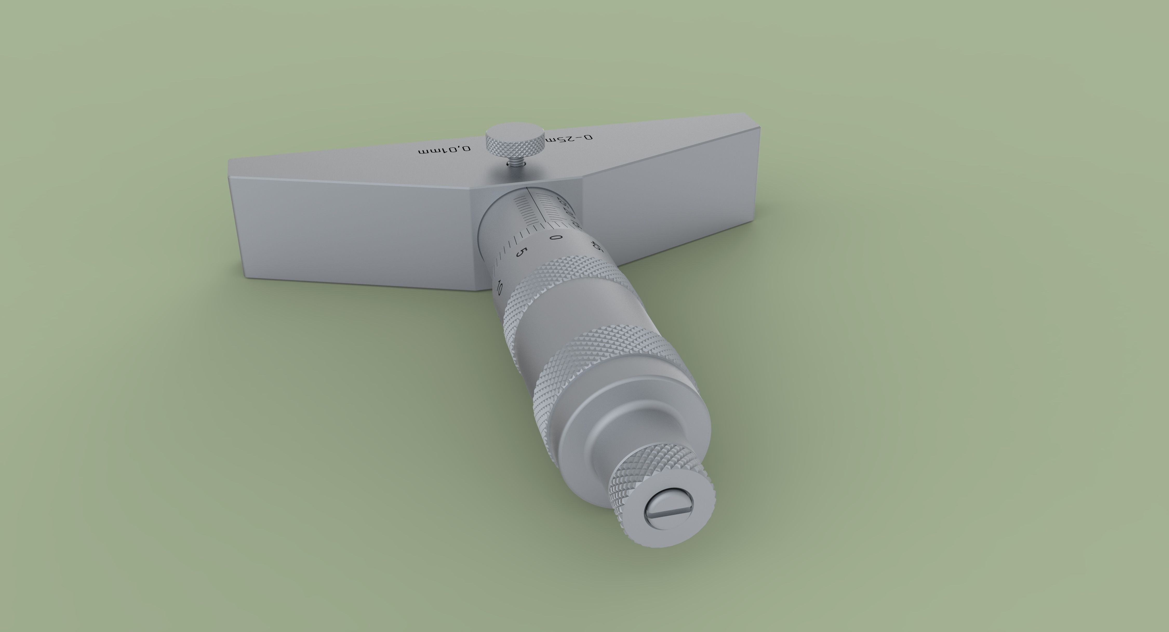 Depth micrometer 3D Model .sldprt .sldasm .slddrw .ige .igs .iges ...